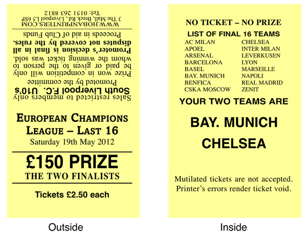 Champions League Final - Fundraising Tickets
